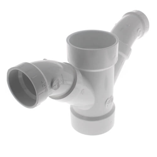 P507-338 - P507-338 - 3" x 3" x 2" x 2" PVC DWV Double Wye and 45 ...