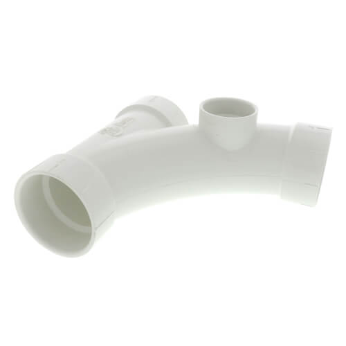 P515-338 - P515-338 - 3" PVC DWV Wye and 45° Elbow Combo w/ 2" L Side Inlet