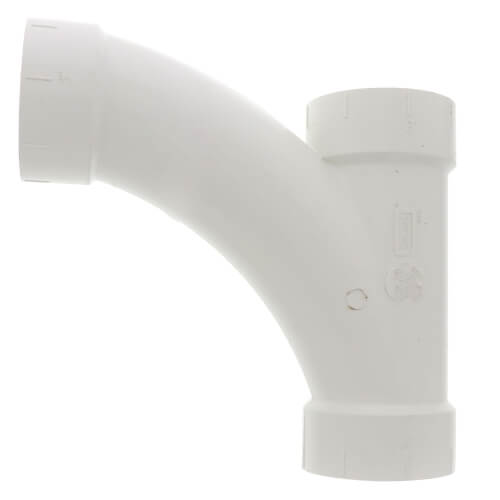 P515-338 - P515-338 - 3" PVC DWV Wye and 45° Elbow Combo w/ 2" L Side Inlet