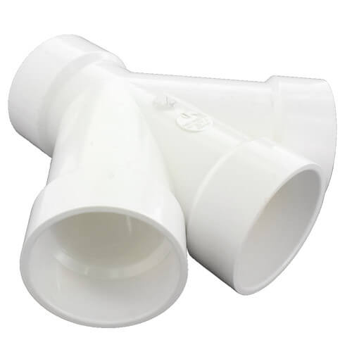 P611S-030 - P611S-030 - 3" PVC DWV Double Wye w/ 2" Side Inlet