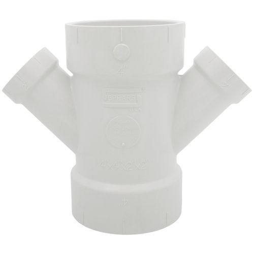 P612-420 - P612-420 - 4" x 2" PVC DWV Double Wye
