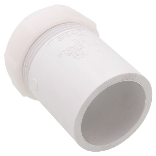 P704P-015 - P704P-015 - 1-1/2" PVC DWV Tail Piece Adapter w/ Plastic Nut