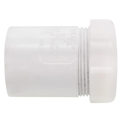 P704P-015 - P704P-015 - 1-1/2" PVC DWV Tail Piece Adapter w/ Plastic Nut