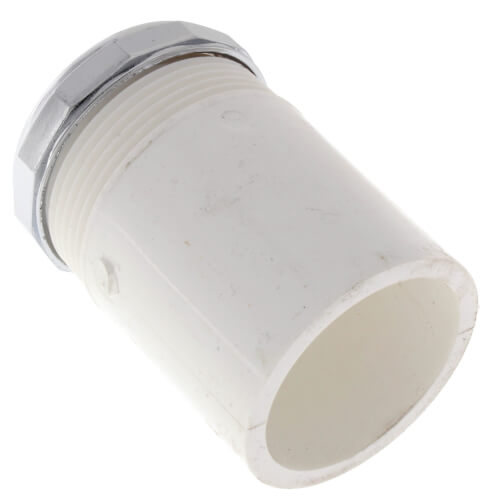 P704X-015 - P704X-015 - 1-1/2" PVC DWV Tail Piece Adapter w/ Chrome Nut