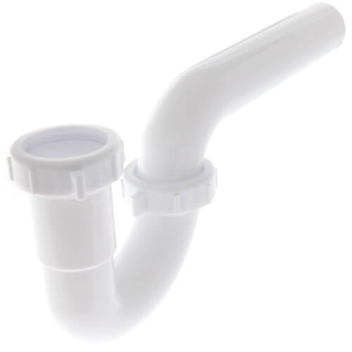 P9704 - Dearborn P9704 - 1-1/2" White P-Trap w/ Threaded PVC Adapter
