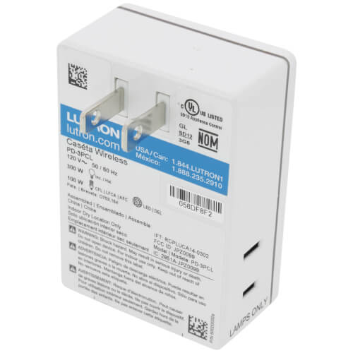 PD-3PCL-WH - Lutron PD-3PCL-WH - Caseta Plug-In Lamp Dimmer for Table ...