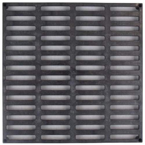 PDB-12G-BK - Polylok PDB-12G-BK - 12" Square Plastic Grate (Black)