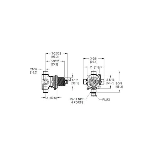 0X8-310A - Pfister 0X8-310A - 0X8 Series Tub & Shower Rough-In Valve, 1 ...