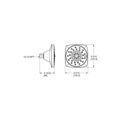 973-314J - Pfister 973-314J - Deckard Showerhead, 1.8 GPM, 3 Function ...