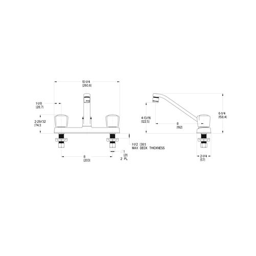G135-1100 - Pfister G135-1100 - Pfirst Two Handle Kitchen Faucet , G135 ...