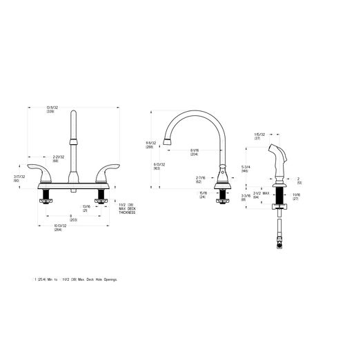 G136-5000 - Pfister G136-5000 - Pfirst Two Handle High Arc Kitchen ...