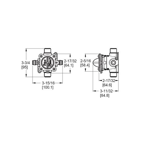 JV8-410P - Pfister JV8-410P - 0X8 Series Tub & Shower Rough-In Valve ...