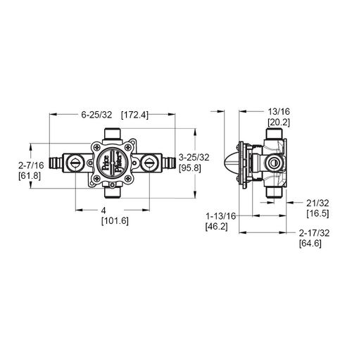 JV8-440P - Pfister JV8-440P - 0X8 Series Tub & Shower Rough-In Valve ...
