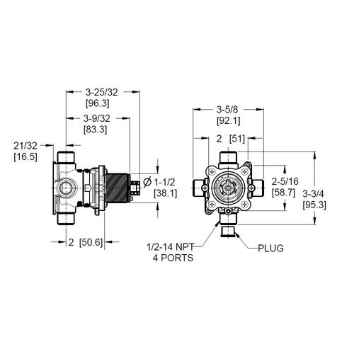 JX8-310A - Pfister JX8-310A - 0X8 Series Universal Tub & Shower Rough ...