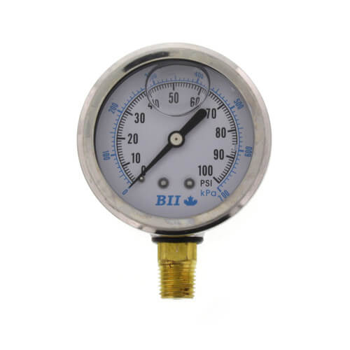 PG25-100-GNL - Boshart PG25-100-GNL - 2-1/2" Liquid Filled Pressure ...