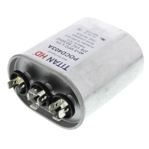POCD403A - Titan HD POCD403A - 40/3 MFD Oval Dual Motor Run Capacitor ...