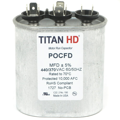 POCFD353A - Titan HD POCFD353A - 35/3 MFD Oval Dual Motor Run Capacitor ...