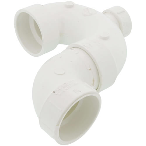 PPT415 - Jones Stephens PPT415 - 1-1/2" PVC DWV P-Trap w/ Cleanout Adapter