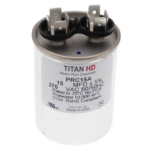 PRC15A - Titan HD PRC15A - 15 MFD Round Motor Run Capacitor (370V)