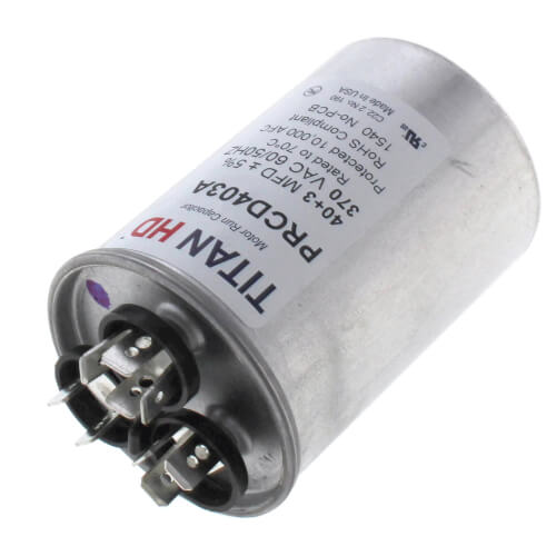 PRCD403A - Titan HD PRCD403A - 40/3 MFD Round Dual Motor Run Capacitor ...