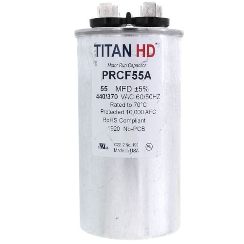 PRCF55A - Titan HD PRCF55A - 55 MFD Round Motor Run Capacitor (440/370V)