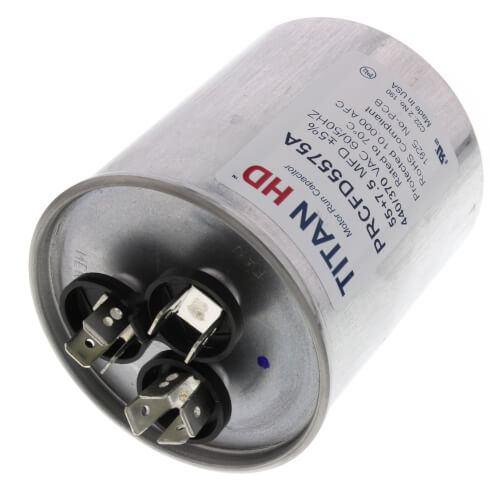 PRCFD5575A - Titan HD PRCFD5575A - 55/7.5 MFD Round Dual Motor Run ...