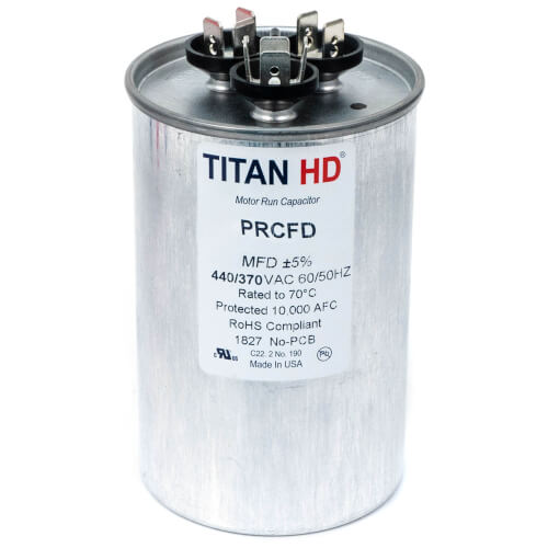 PRCFD60125A - Titan HD PRCFD60125A - 60/12.5 MFD Round Dual Motor Run ...