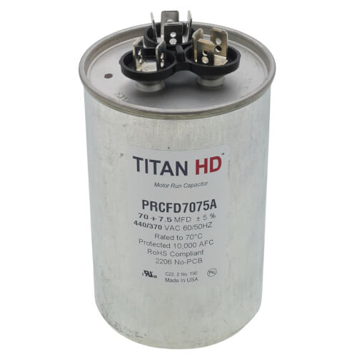 PRCFD7075A - Titan HD PRCFD7075A - 70/7.5 MFD Round Dual Motor Run ...