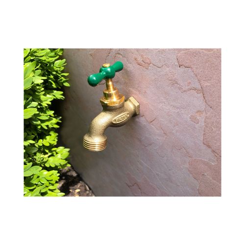 44.42LF - Prier 44.42LF - 1/2" MIP Hose Bibb w/ Green T Handle (Lead Free)