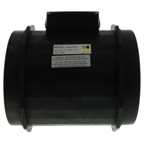 PRIOAIR8EC - Fantech PRIOAIR8EC - Inline Duct Fan with EC Motor, 132 W ...