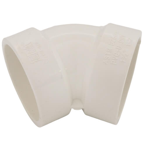 PVA45E150-NSF - Bluefin PVA45E150-NSF - 1-1/2" PVC DWV 45° Short Radius ...