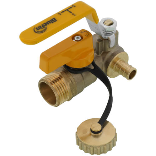 PXBV050HD - Bluefin PXBV050HD - 1/2" PEX Crimp Ball Valve w/ Hose Drain ...