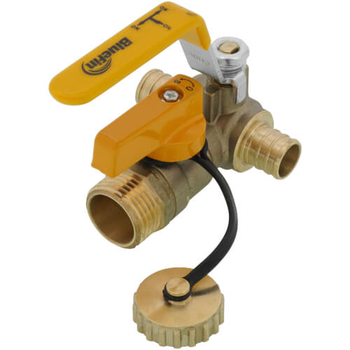 PXBV075HD - Bluefin PXBV075HD - 3/4" PEX Crimp Ball Valve w/ Hose Drain ...