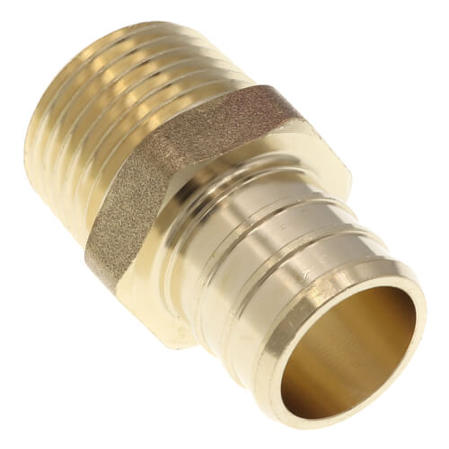 PXM075-050-DZR - Bluefin PXM075-050-DZR - 3/4" PEX x 1/2" NPT DZR Brass Male Adapter (Lead Free)