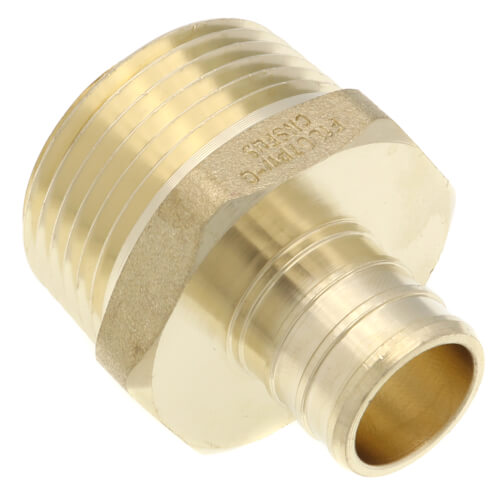 PXM075-100-DZR - Bluefin PXM075-100-DZR - 3/4" PEX x 1" NPT DZR Brass Male Adapter (Lead Free)