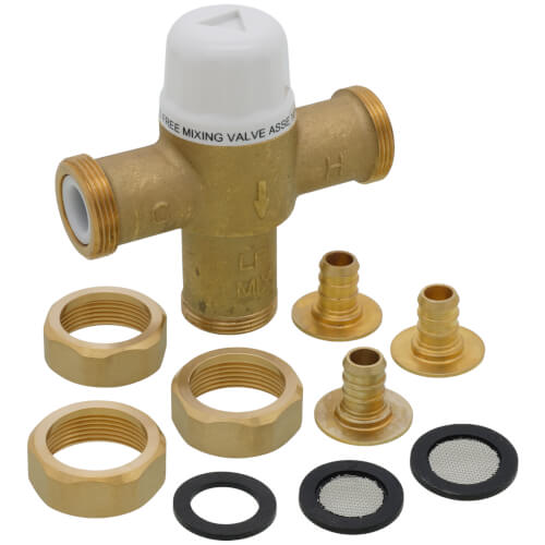 PXMV050-2 - Bluefin PXMV050-2 - 1/2" Union PEX Crimp Mixing Valve, 80 ...