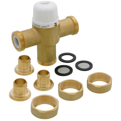 PXMV075-2 - Bluefin PXMV075-2 - 3/4" Union PEX Crimp Mixing Valve, 80 ...