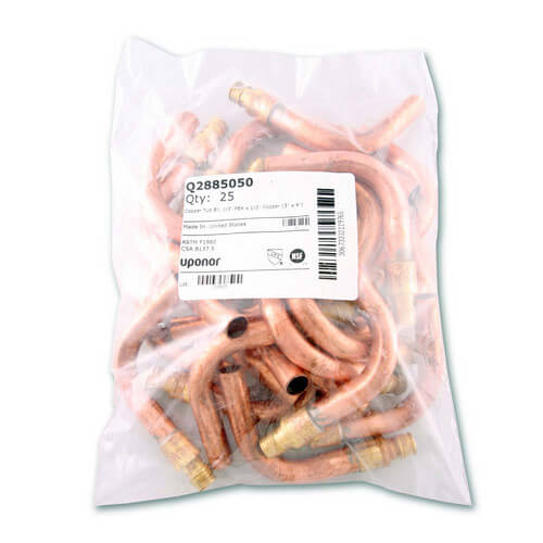 Q2885050 - Uponor (Wirsbo) Q2885050 - 1/2" ProPEX x 1/2" Copper Tub Ell ...