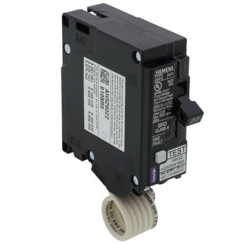 QF120A - Siemens QF120A - 1-Pole GFCI Circuit Breaker (120V, 20A) UL ...