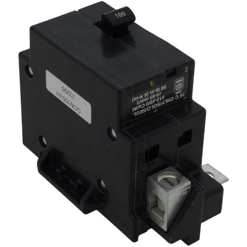 QOM100VH - Square D QOM100VH - QO 2 Pole Bolt On Circuit Breaker (120 ...