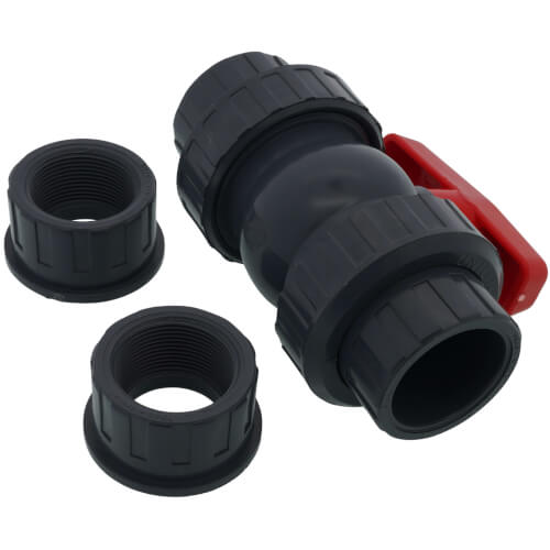 QTA1015CSEG - Hayward QTA1015CSEG - 1-1/2" QTA PVC Compact Ball Valve w ...