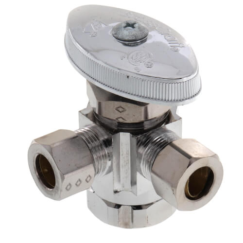 R1701LRX-C1 - Brasscraft R1701LRX-C1 - 1/2" FIP Inlet x 3/8" O.D. Compr. x 3/8" O.D. Compr. Dual ...