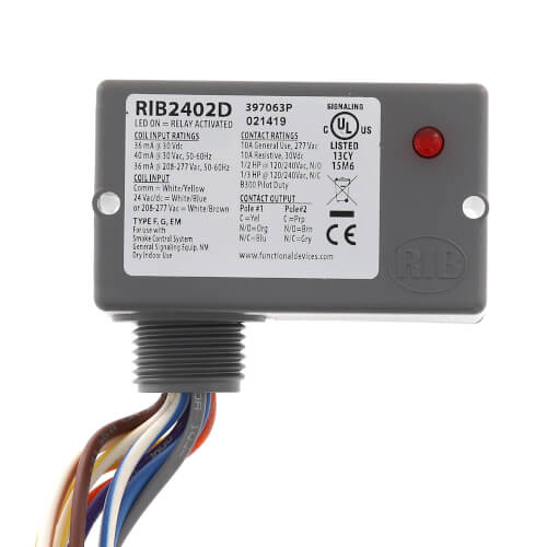RIB2402D - Functional Devices RIB2402D - Enclosed Pilot Relay 10 Amp ...