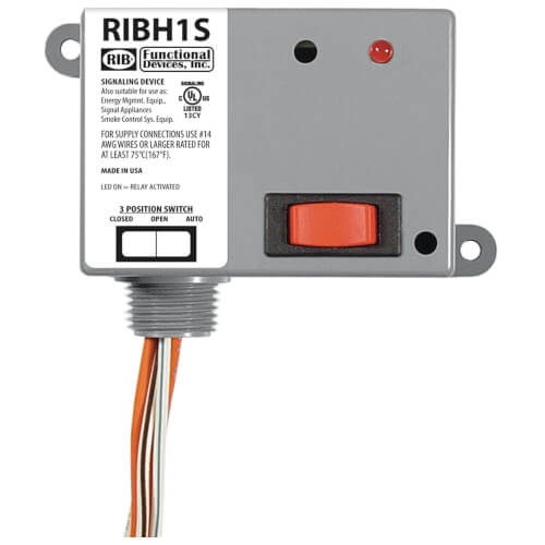 RIBH1S - Functional Devices RIBH1S - Enclosed Pilot Relay 10 Amp, SPST ...