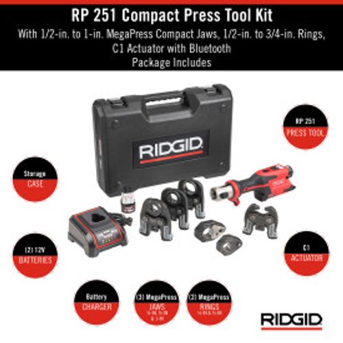 78228 - RIDGID 78228 - RP 251 Press Tool Kit w/ Battery and Charger ...