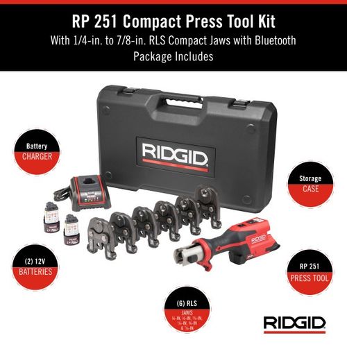 78248 - RIDGID 78248 - RP 251 Press Tool Kit w/ Battery and Charger ...