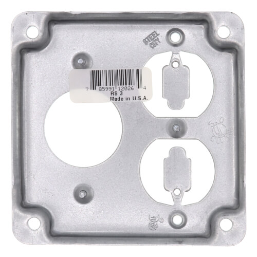 RS-3 - Steel City RS-3 - 4" Square Surface Cover for One Single & One ...
