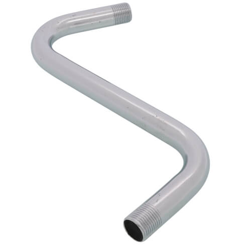 S01035 - Jones Stephens S01035 - 8" Chrome Plated Shower Arm ("S" Style)