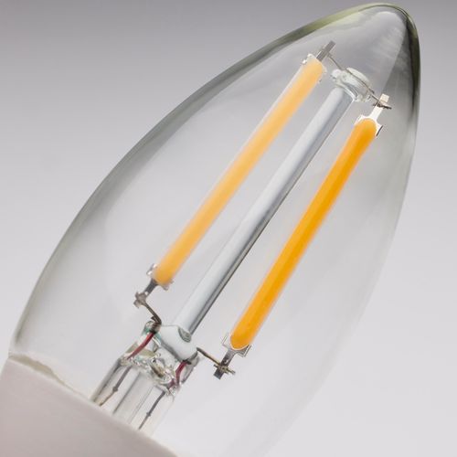 S11477 - Satco S11477 - 5 Watt B11 - Dusk to Dawn LED Bulb - 2700K - Candelabra Base - 120 Volt ...