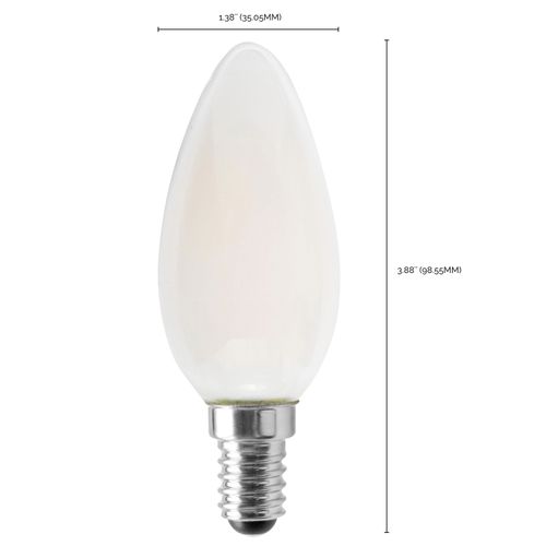 S12118 - Satco S12118 - 4.5 Watt - B11 LED Bulb - Frosted - 350 Lumens - 4000K - European base ...